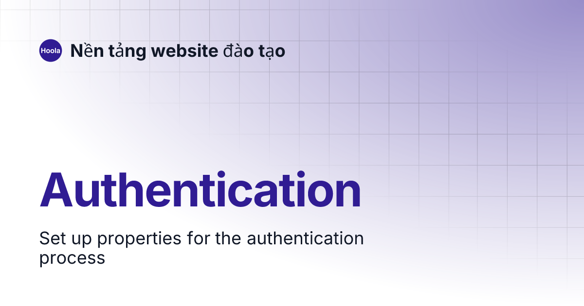 Authentication | English | Nền tảng website đào tạo